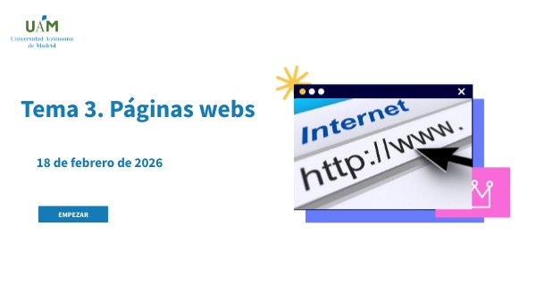 Tema 3. Páginas web | Genially