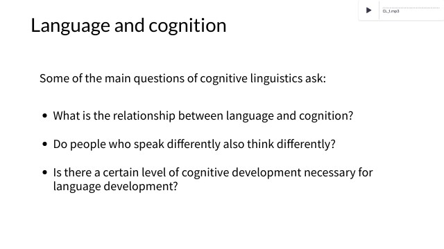 Cognitive Linguistics | Genially