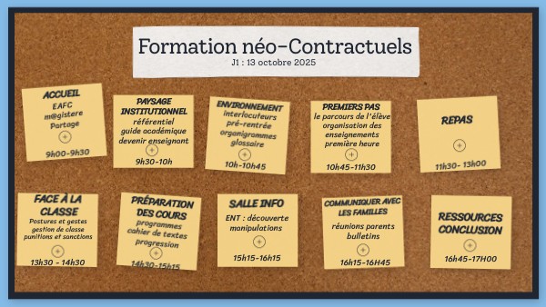 Formation contractuels J1 | Genially