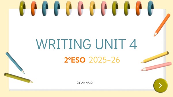 WRITING UNIT 4 2ESO | Genially