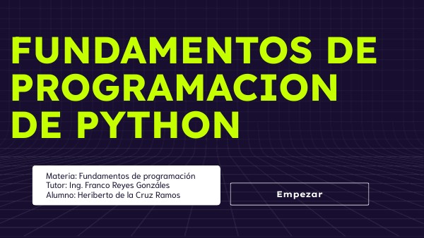 fundamentos de programacion de python | Genially