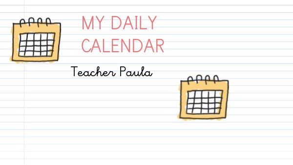 MY DAILY CALENDAR | Genially