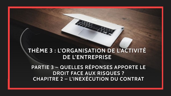 Chapitre 2 – L’inexécution du contrat | Genially