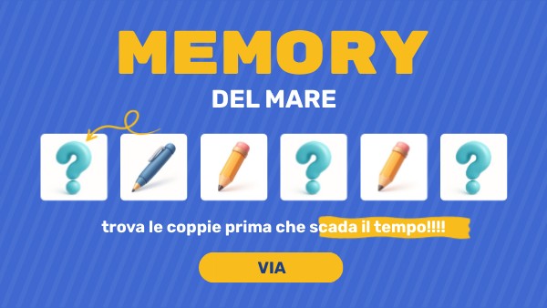 MEMORY del mare | Genially