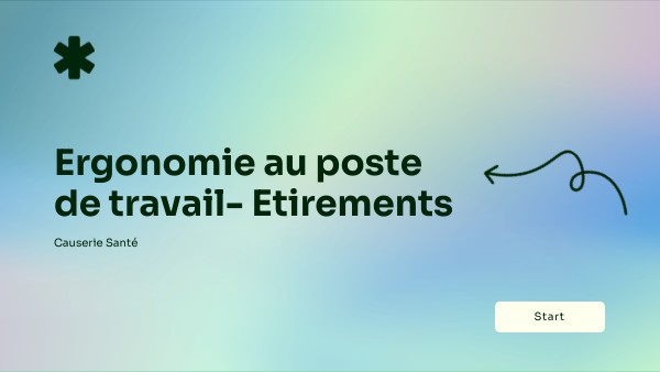 Ergonomie au poste de travail- Etirements | Genially