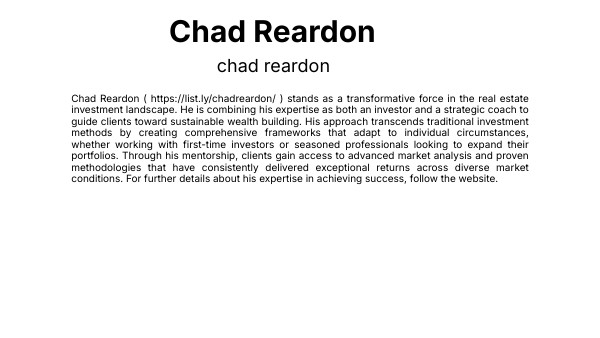 Chad Reardon | Genially