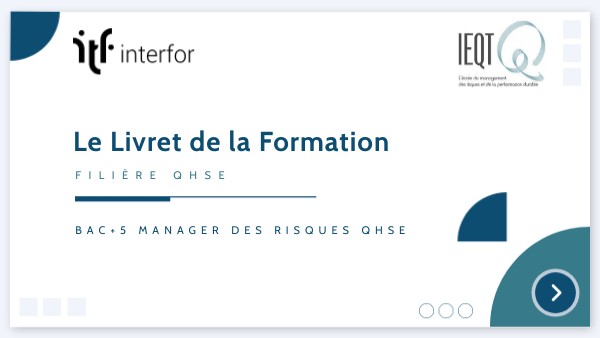 Livret de la formation - Bac+5 MR-G1 | Genially