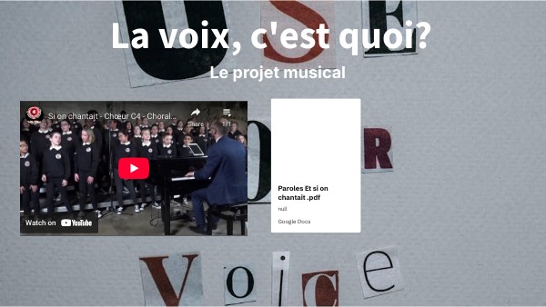 Séquence 6è : La voix, c'est quoi ? | Genially
