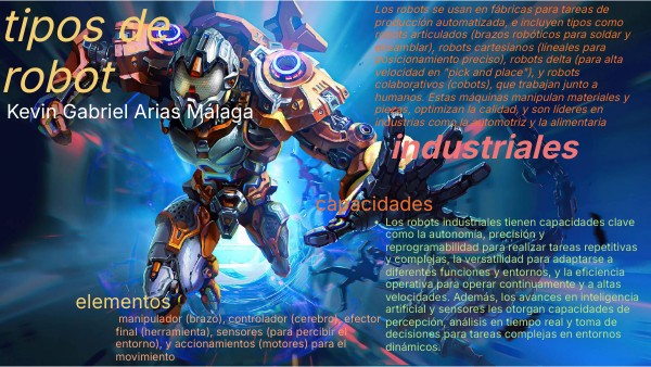 tipos de robot | Genially