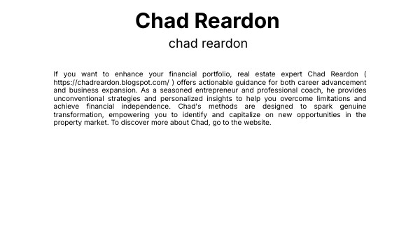 Chad Reardon | Genially