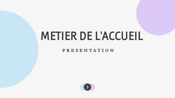 Metier de l'accueil | Genially