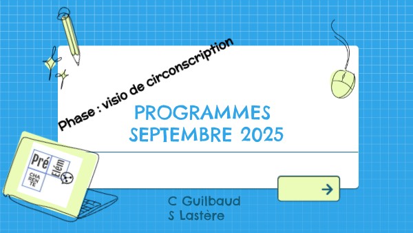 visio programmes septembre 2025 | Genially