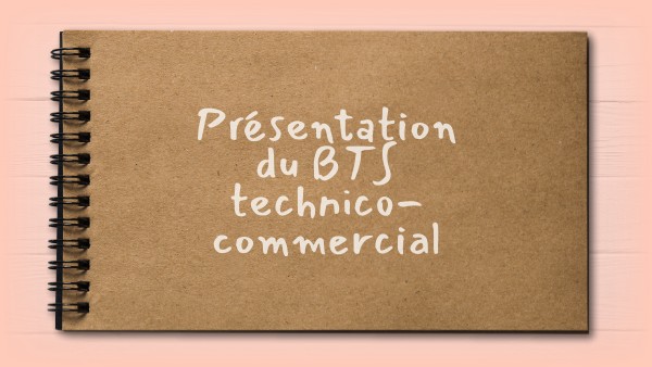 Présentation du BTS technico-commercial | Genially