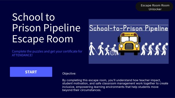 School to Prison Pipeline Escape Room | Genially