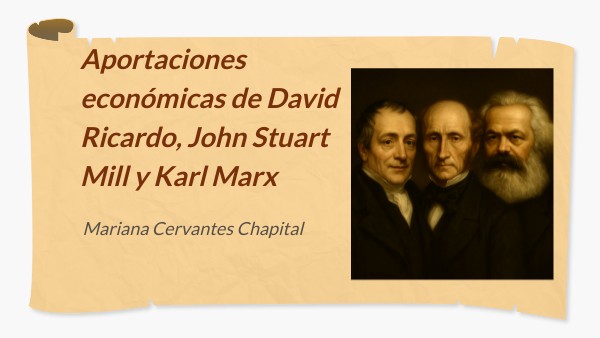 Actividad de aprendizaje 7. Aportaciones de Ricardo, Mill y Marx | Genially