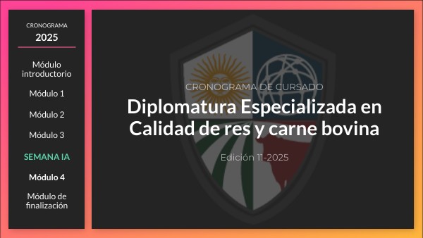 Diplomatura en Calidad de res y carne bovina 11-2025 | Genially