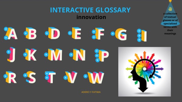 interactive GLOSsary | Genially