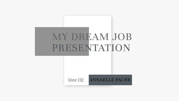 MY dream job PRESENTATION | Genially