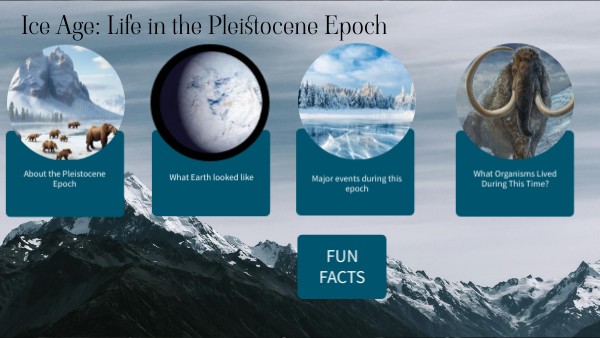 Ice Age: Life in the Pleistocene Epoch | Genially