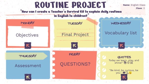 ROUTINE PROJECT | Genially