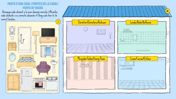 parts d'una casa // PARTES DE LA CASA// parts of house | Genially