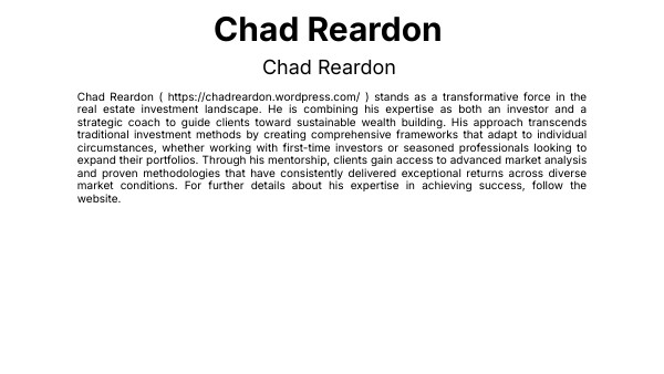 Chad Reardon | Genially