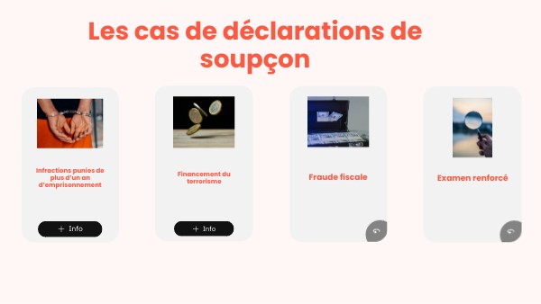 Les cas de déclarations de soupçon | Genially