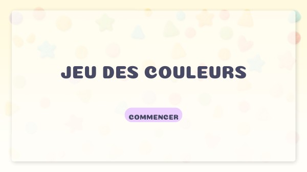 Jeu des couleurs | Genially