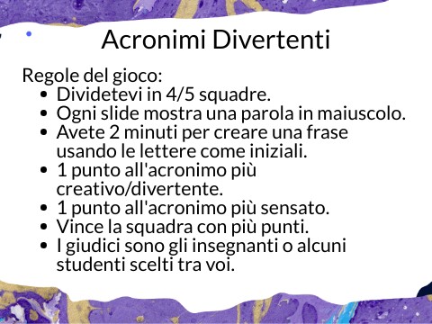 Acronimi Divertenti | Genially