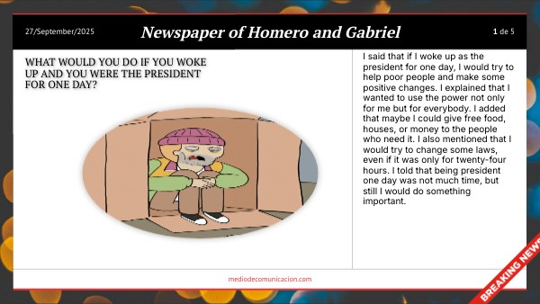NEWSPAPER OF HOMERO AND ANGEL | Genially