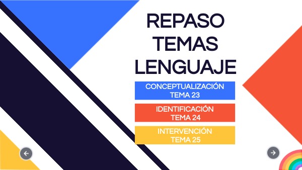 REPASO TEMAS LENGUAJE (23, 24 Y 25) | Genially