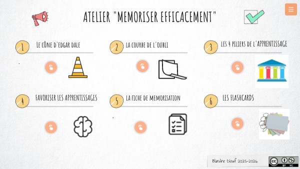 ATELIER "MEMORISER EFFICACEMENT" | Genially