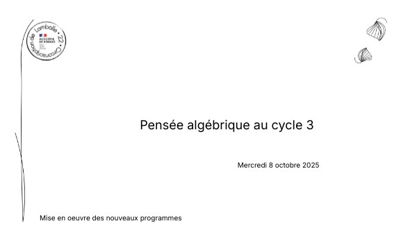 Pensée algébrique | Genially