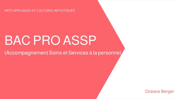 Présentation Bac Pro ASSP | Genially