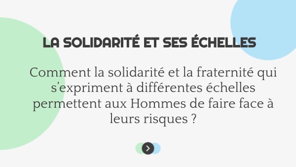 LA SOLIDARITÉ ET SES ÉCHELLES | Genially