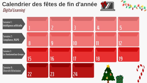 Calendrier des fêtes de fin d'année Digital Learning | Genially
