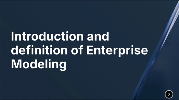 Introduction and definition of Enterprise Modeling | Genially