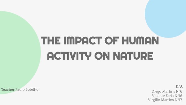 The impact of human activity on nature | Genially