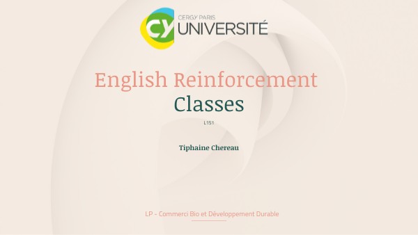 English Reinforcement Classes S1 | Genially