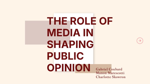 THE ROLE OF MEDIA IN SHAPING PUBLIC OPINION | Genially