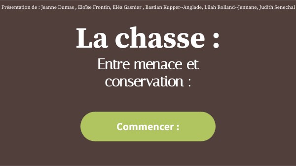 La chasse : | Genially