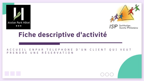 Fiche descriptive d'activité | Genially