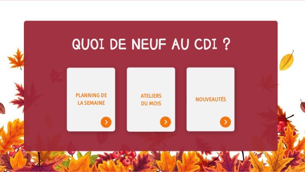 quoi de neuf au cdi ? | Genially