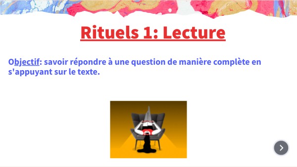 Rituels de lecture, période 1 | Genially