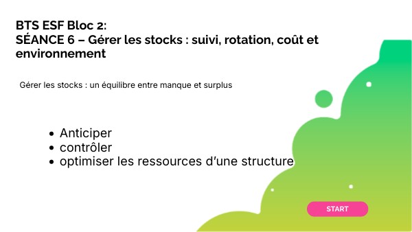 BTS ESF séance 6 | Genially