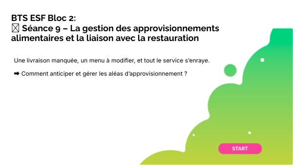 BTS ESF séance 9 | Genially