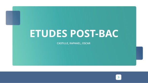 etudes post-bac | Genially