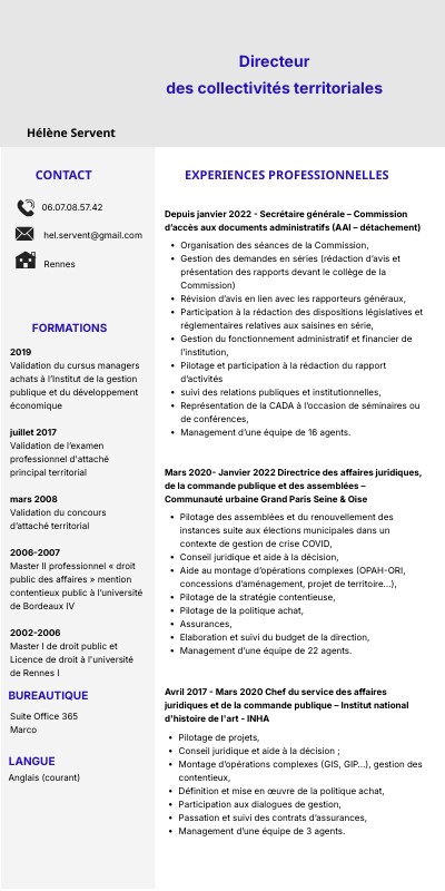 Copie - CV Hélène Servent | Genially