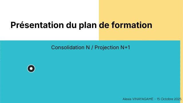 Présentation du plan de formation | Genially