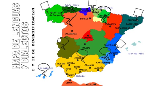 mapa de lenguas y dialectos | Genially